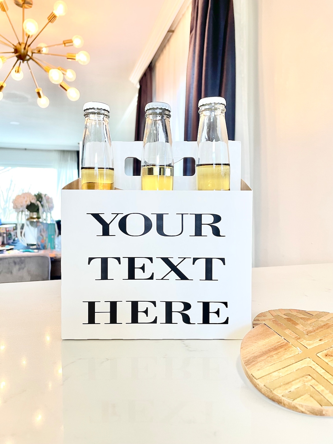 Custom Personalized Six Pack Craft Cardboard Beer Caddy, Your Words ...