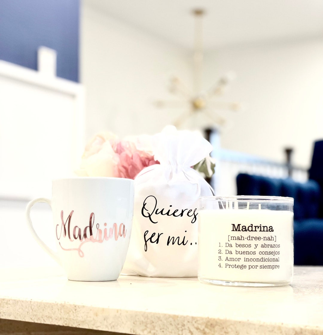 Madrina Candle & Mug, Madrina Gift, Madrina Proposal, Gifts for Madrina ...