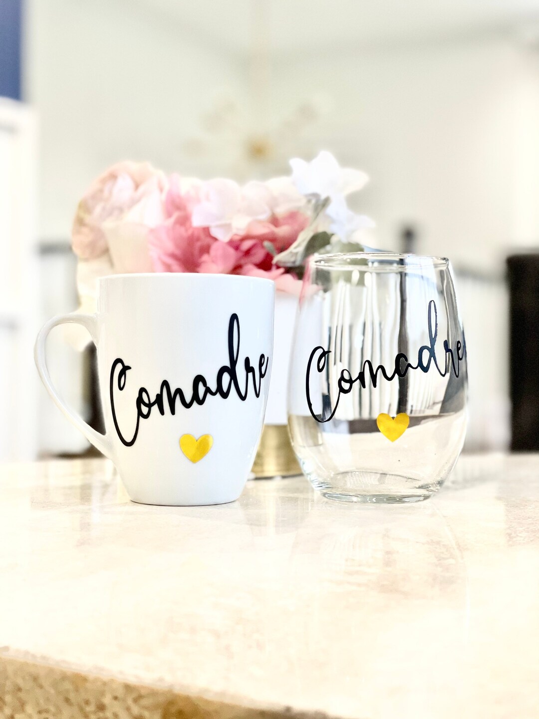 Comadre Mug & Wine Glass Gift Set, Comadre Gift, Regalo Para Comadre ...