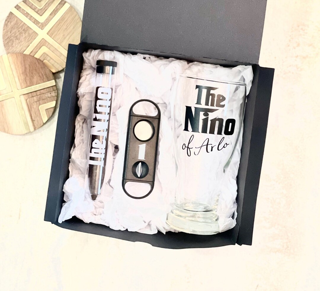 The Nino Beer Stein Glass & Cigar Tube Gift Box, Nino, Godfather ...