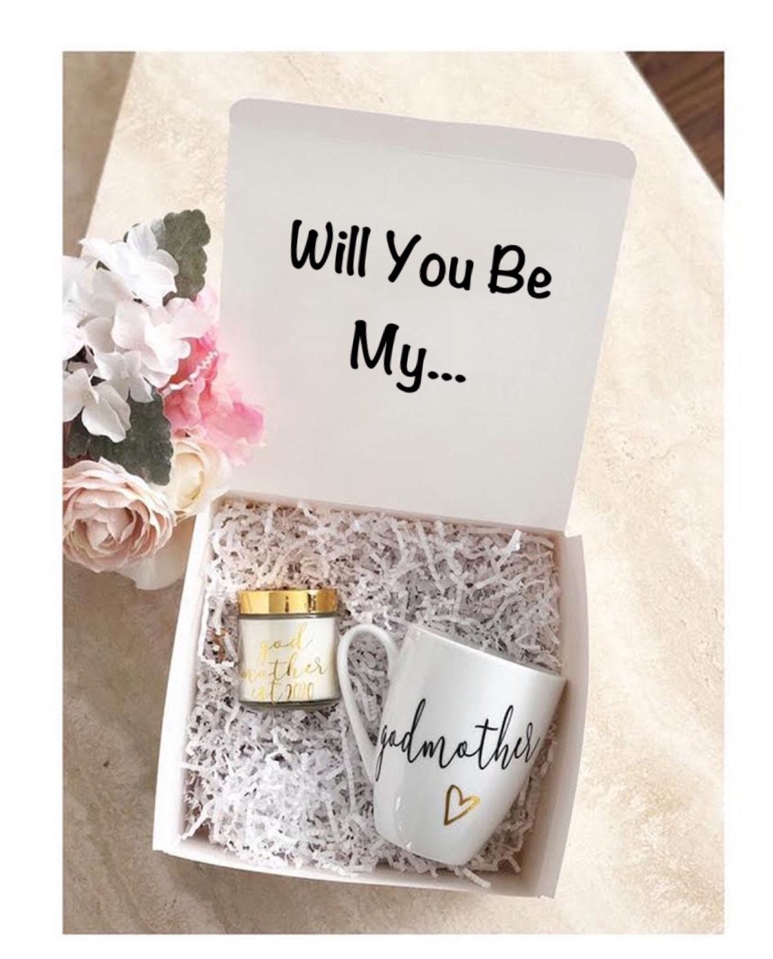 Godmother Gift box Godmother ideas Will you be my Mug Gift | Etsy