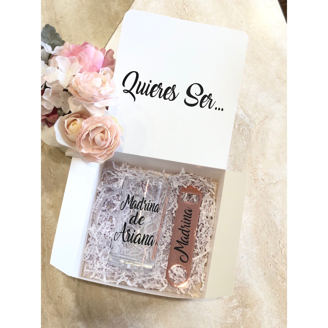 Madrina Personalized Beer Mug Gift Box, Nina Proposal, Custom Madrina ...