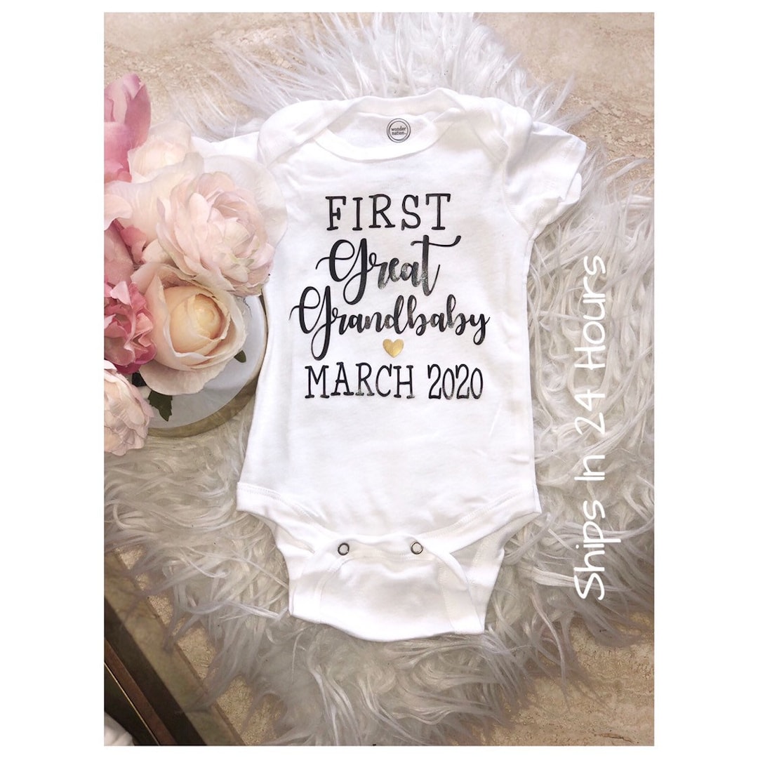 First Great Grandbaby Custom Pregnancy Announcement Baby Reveal Gift ...