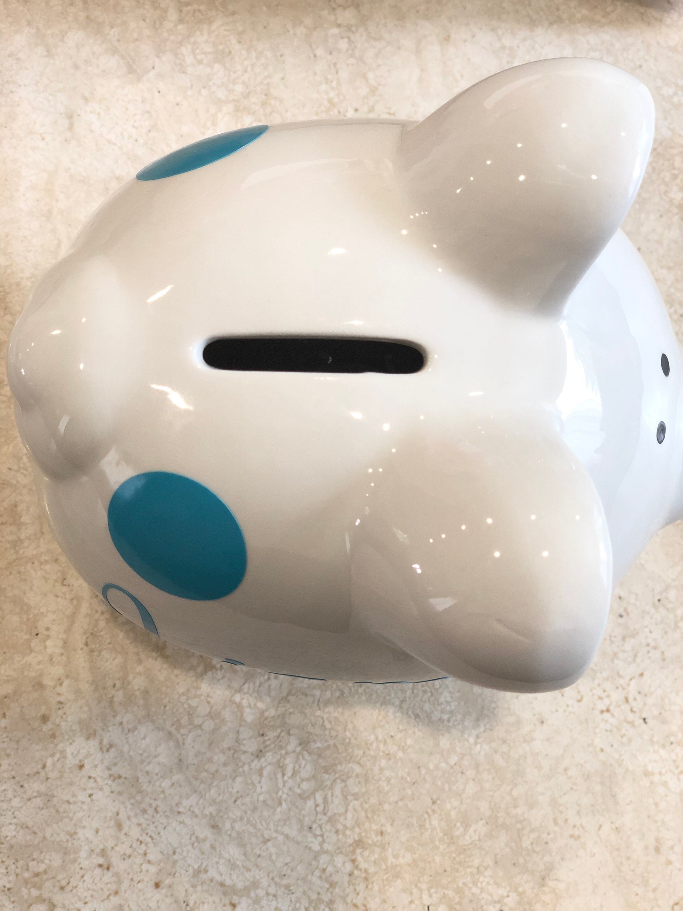 Baby Boy Piggy Bank & Box Gift Set, Baby's First Piggy Bank, Small ...