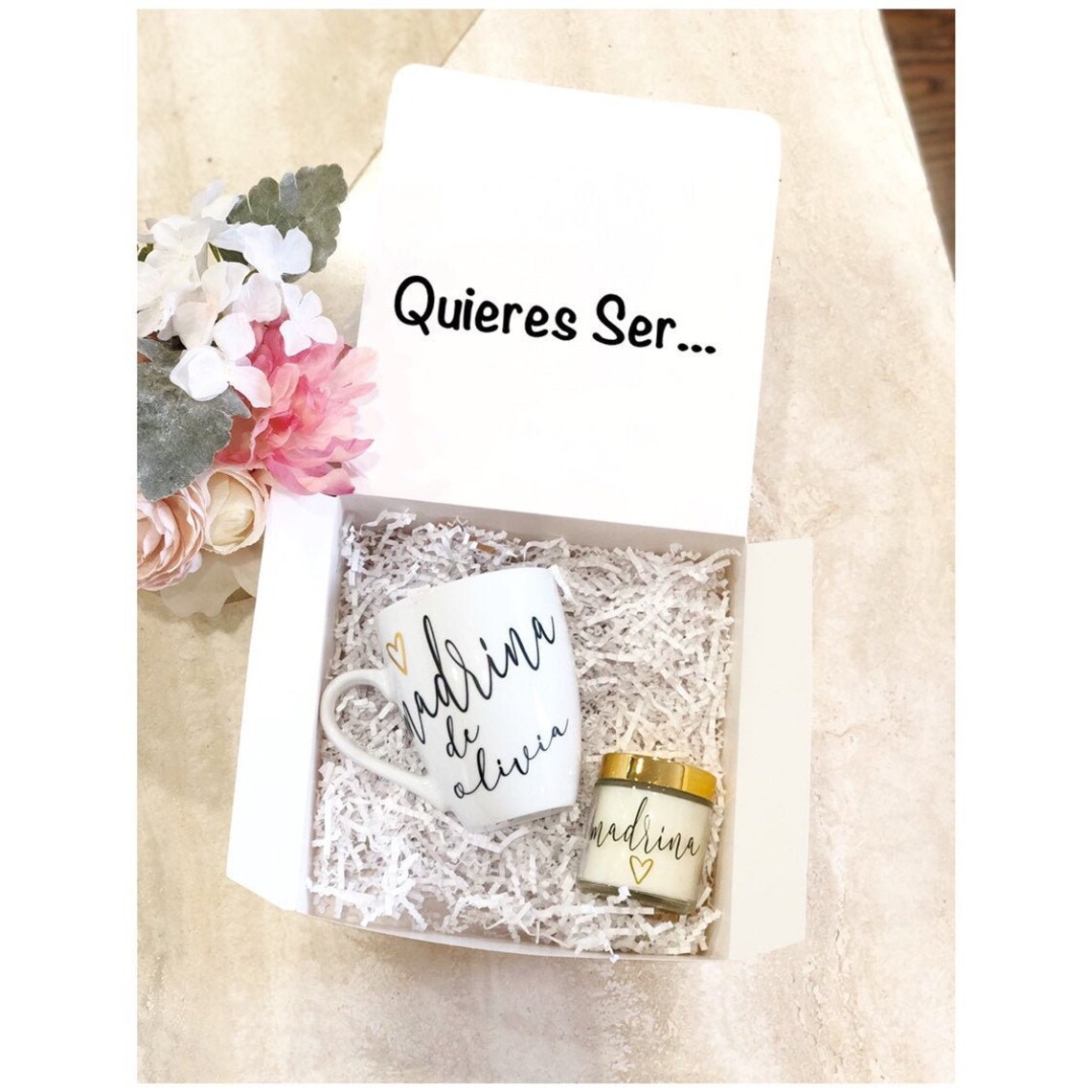 Madrina Gift Box Set Quieres Ser Custom Madrina Proposal | Etsy