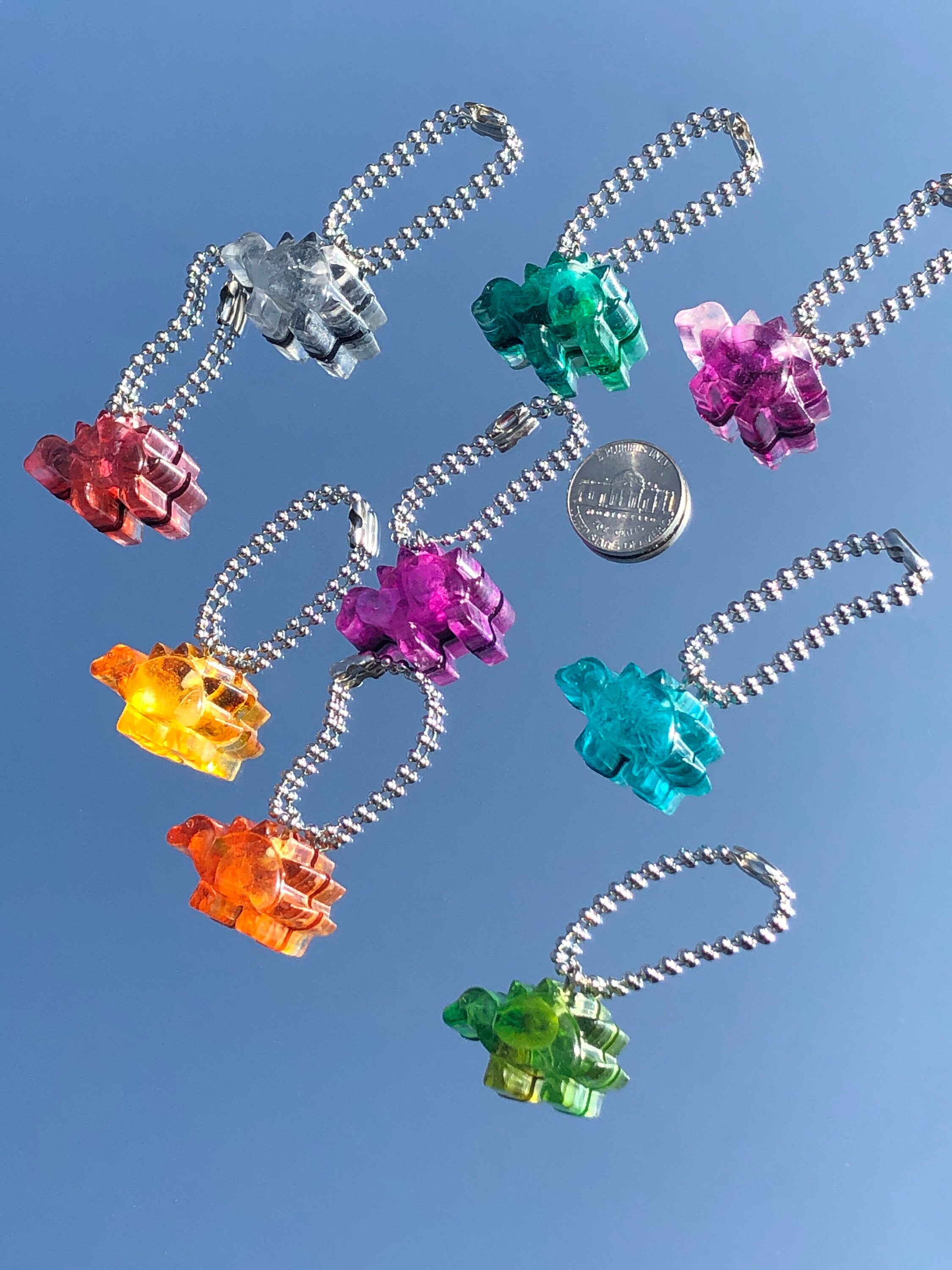 Crystal Dino Keychain - Etsy