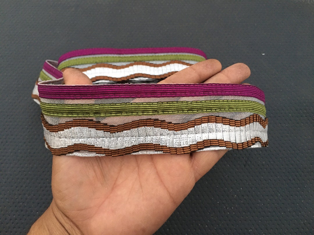 Indian Jacquard Trim Net Trim Tissue Laces Embroidered Trim Net Fabric ...