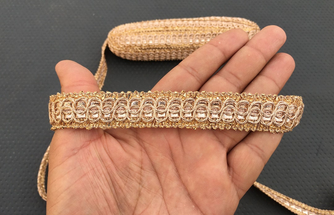 By Yard Beautiful Rose Gold Ribbon Lace Trim for Crafting,sewing Used ...