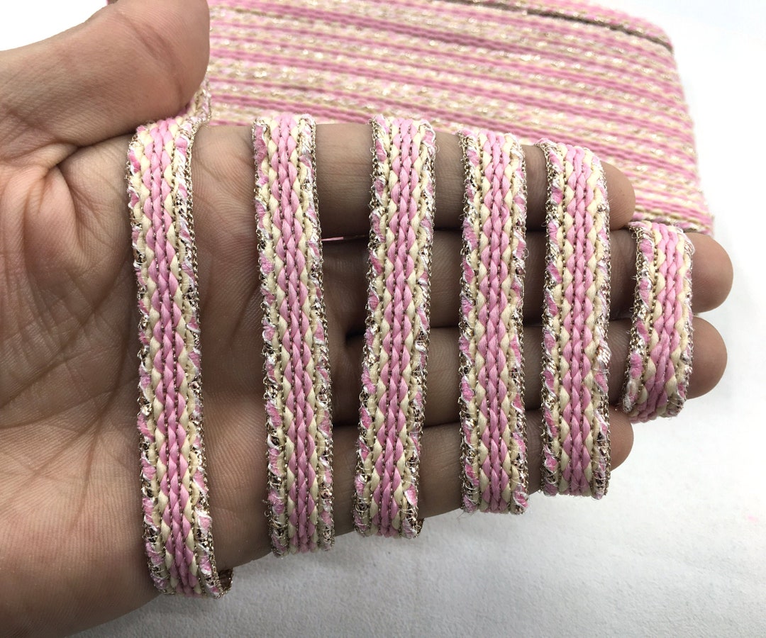 Wholesale Indian Pink Color Piping Trims Laces Decorative Indian Fabric ...