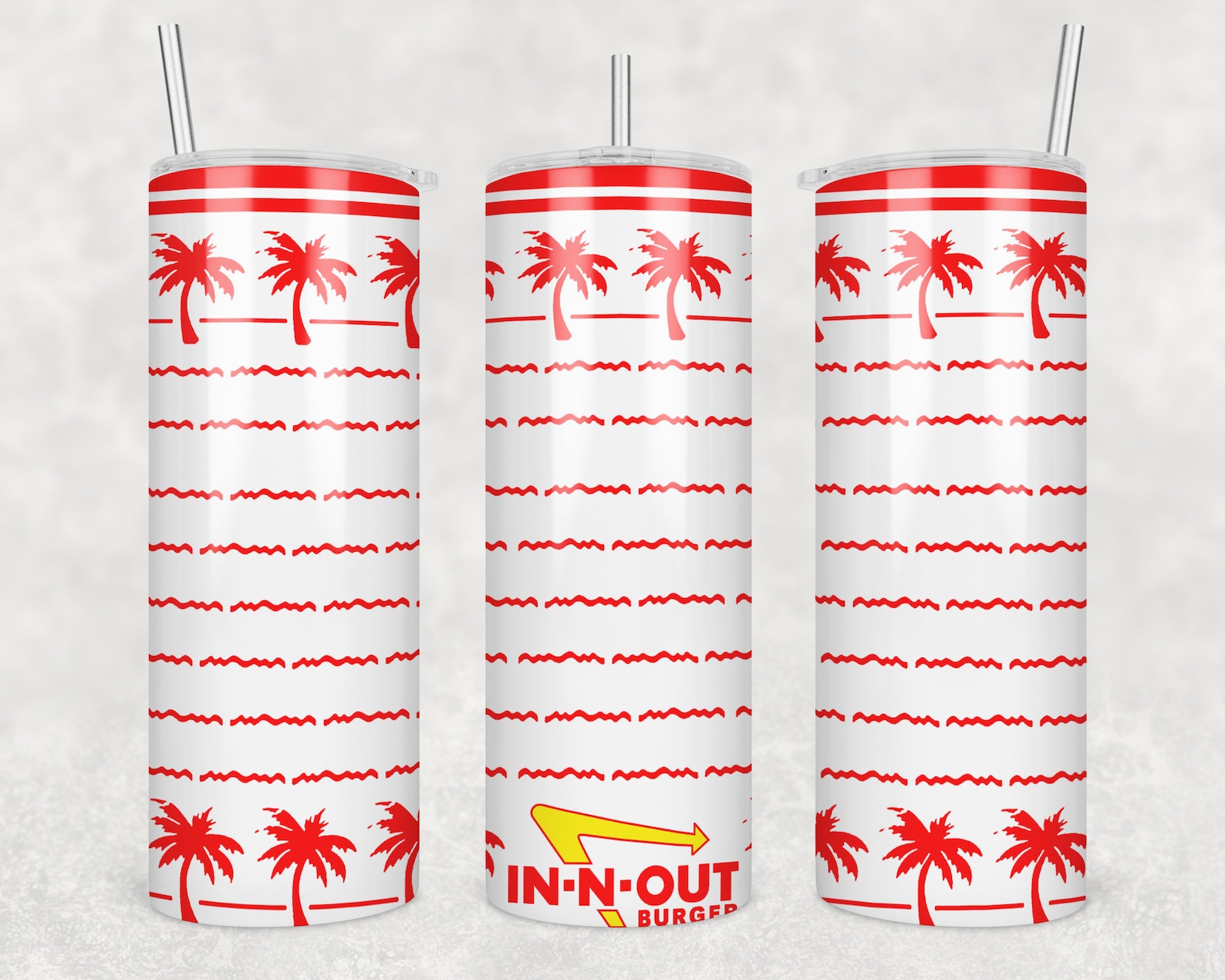 In-N-Out Burger Cup 20 OZ Skinny Tumbler Design Straight Wrap | Etsy