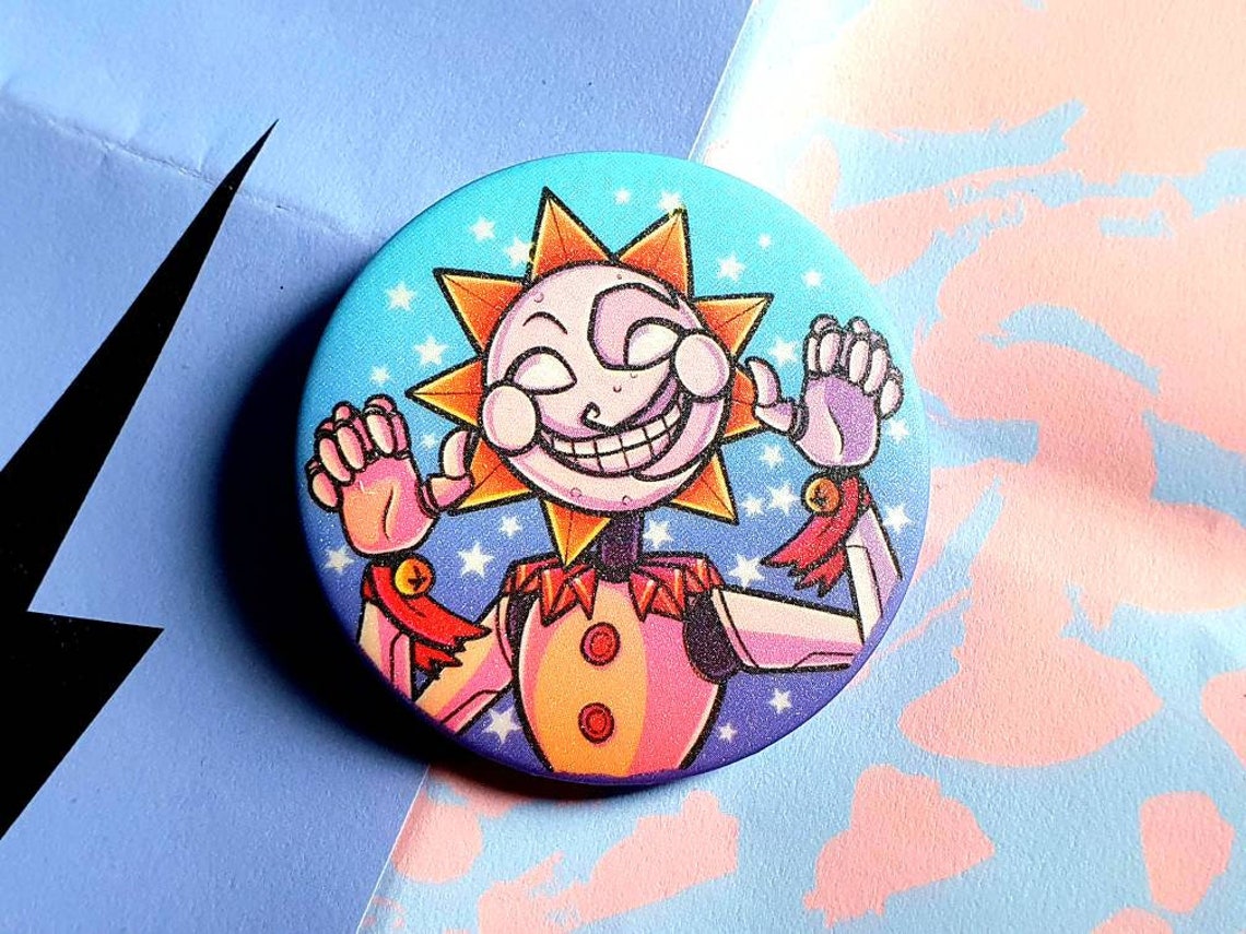 FNAF Security Breach 58mm Badges Matte Frosty Sparkle | Etsy