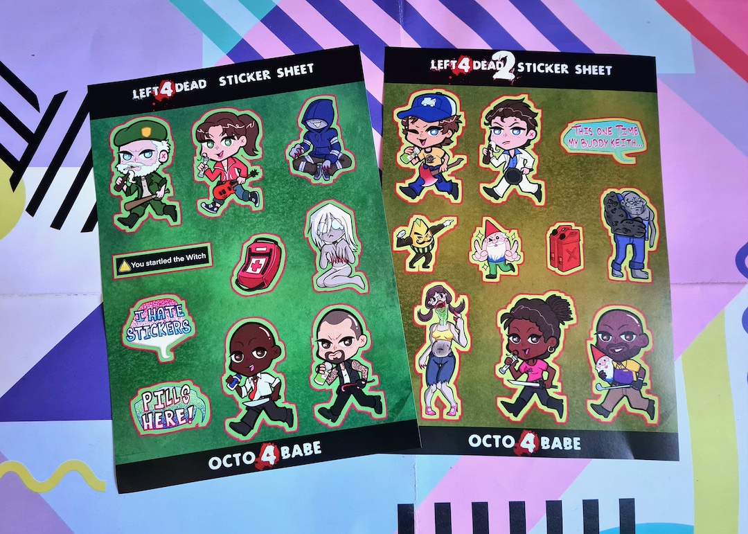 LEFT 4 DEAD 1&2 - A5 Sticker Sheets - Etsy