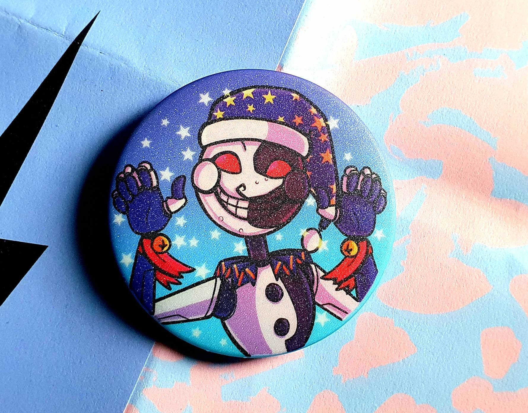 FNAF Security Breach 58mm Badges Matte Frosty Sparkle - Etsy UK