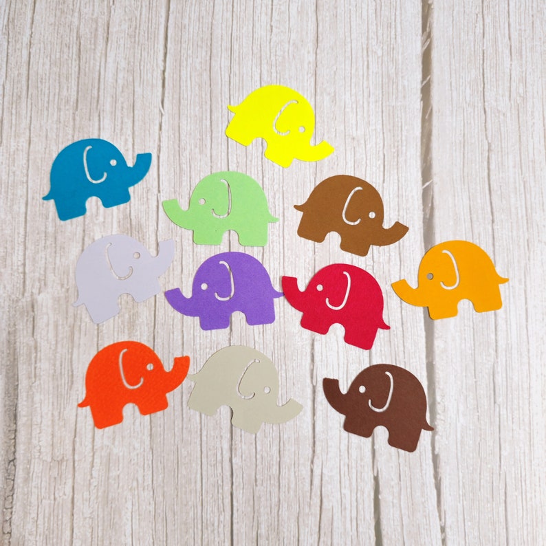 50 Paper Elephant Die Cuts, Assortment / Scrapbooking / Paper Crafting ...