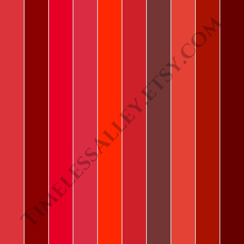 50 Shades of Red Digital Paper Pack / Scrapbook Papers / Printable ...