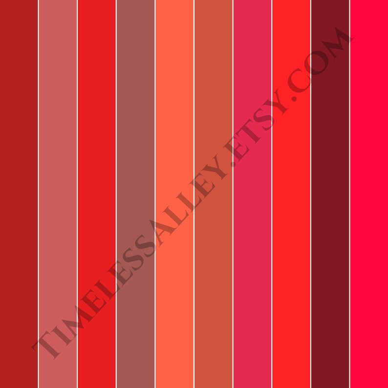 50 Shades of Red Digital Paper Pack / Scrapbook Papers / Printable ...