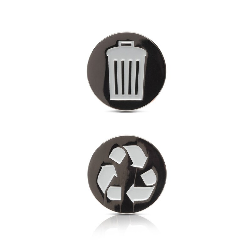 Metal Trash and Recycling Label Set duo Kitchen Label - Etsy