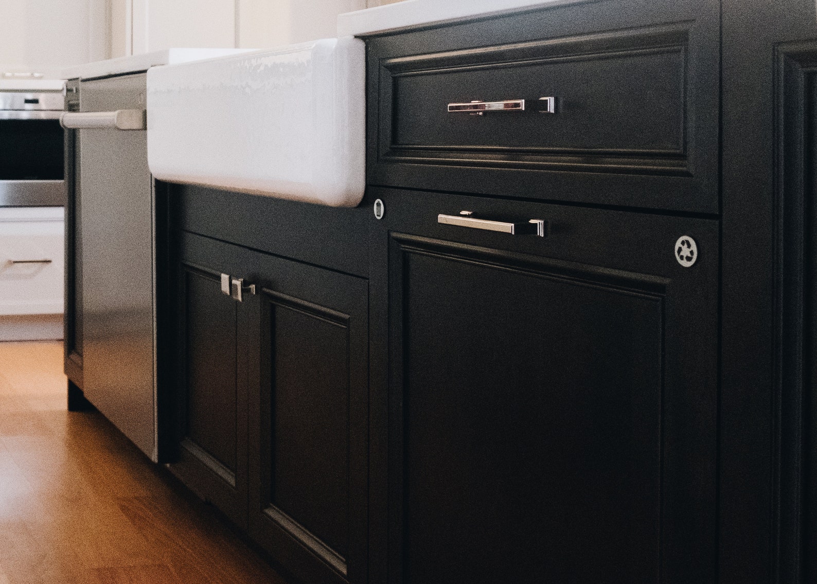 Metal Trash and Recycling Label Set duo Kitchen Label - Etsy