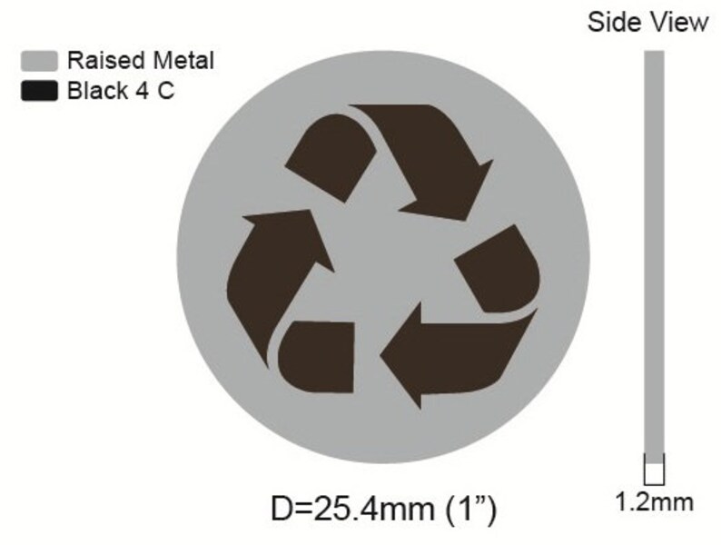 Tagdrops Metal Recycling Label | Etsy