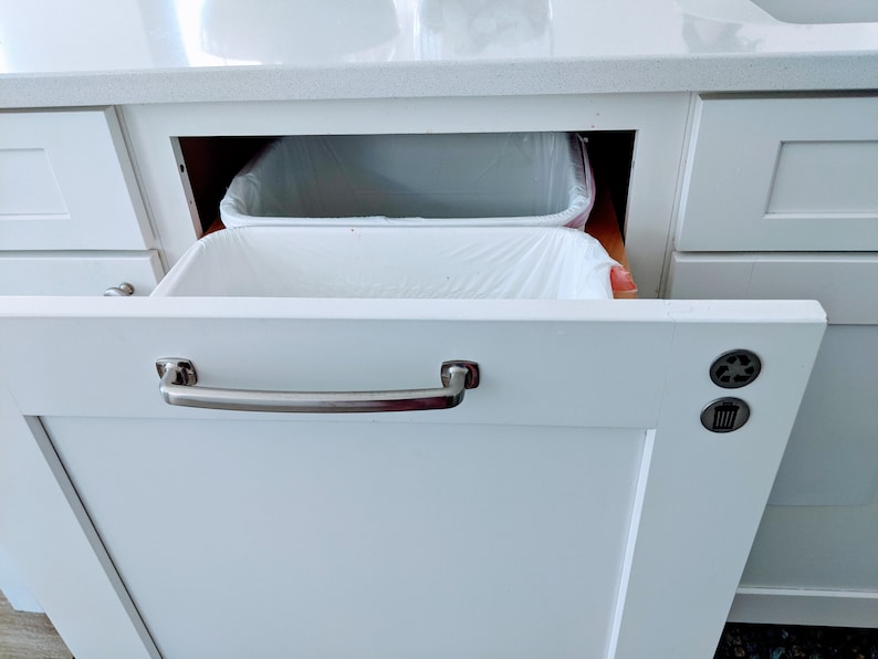 Metal Trash and Recycling Label Set duo Kitchen Label - Etsy