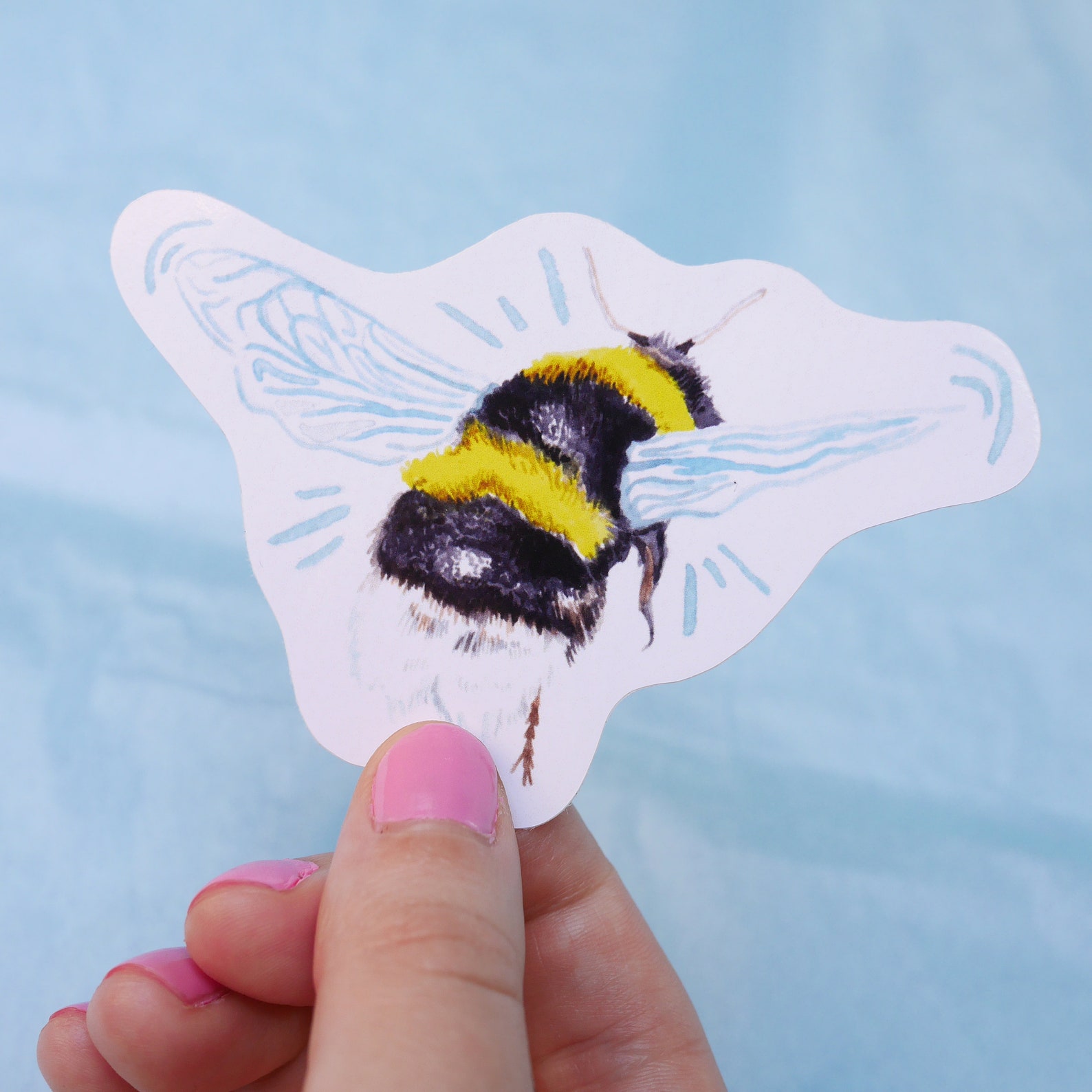 Bumble Bee Vinyl Sticker Cute Nature Watercolour - Etsy