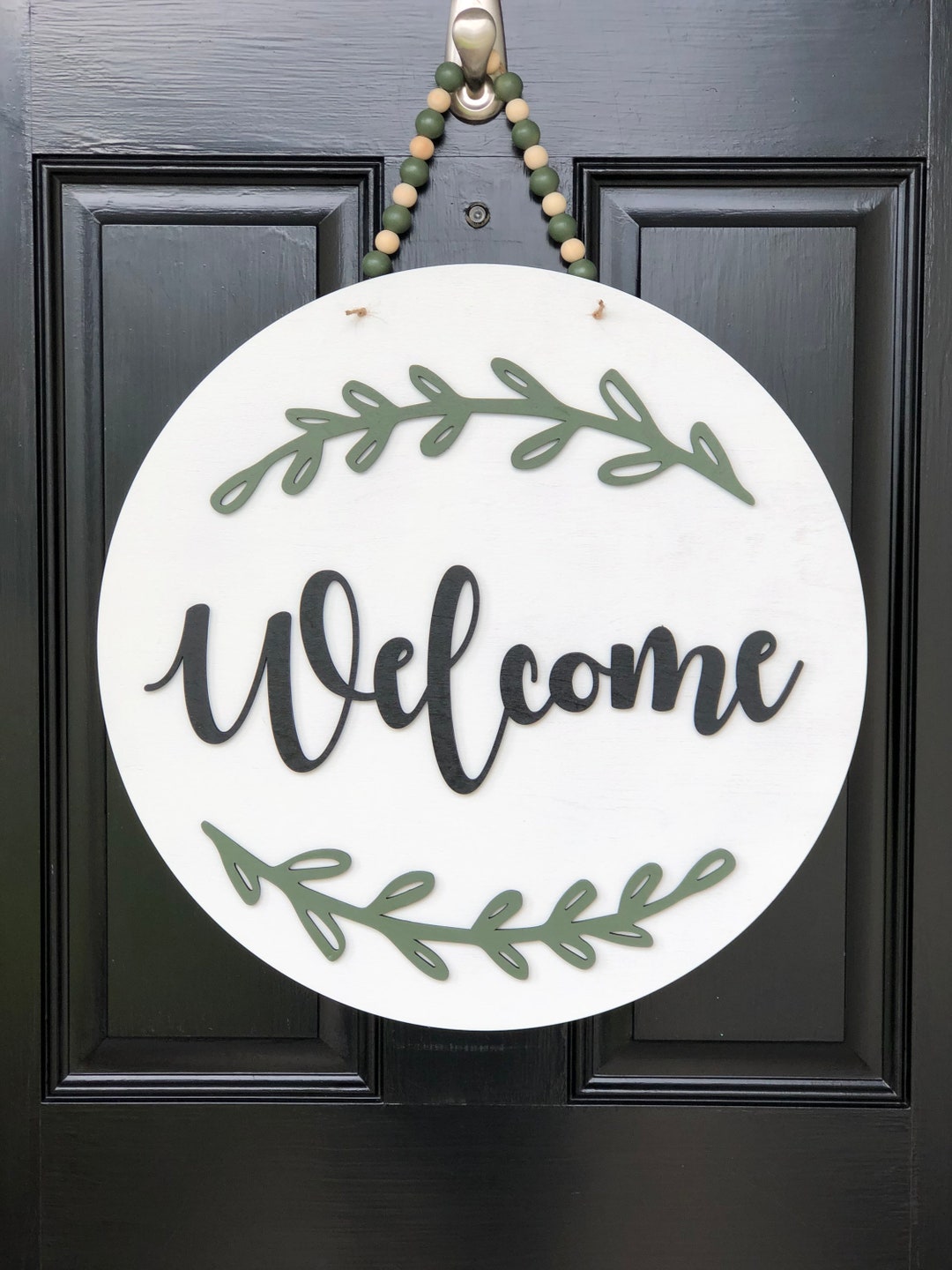 Welcome Door Hanger - Welcome Decor - Farmhouse Doorhanger - Etsy