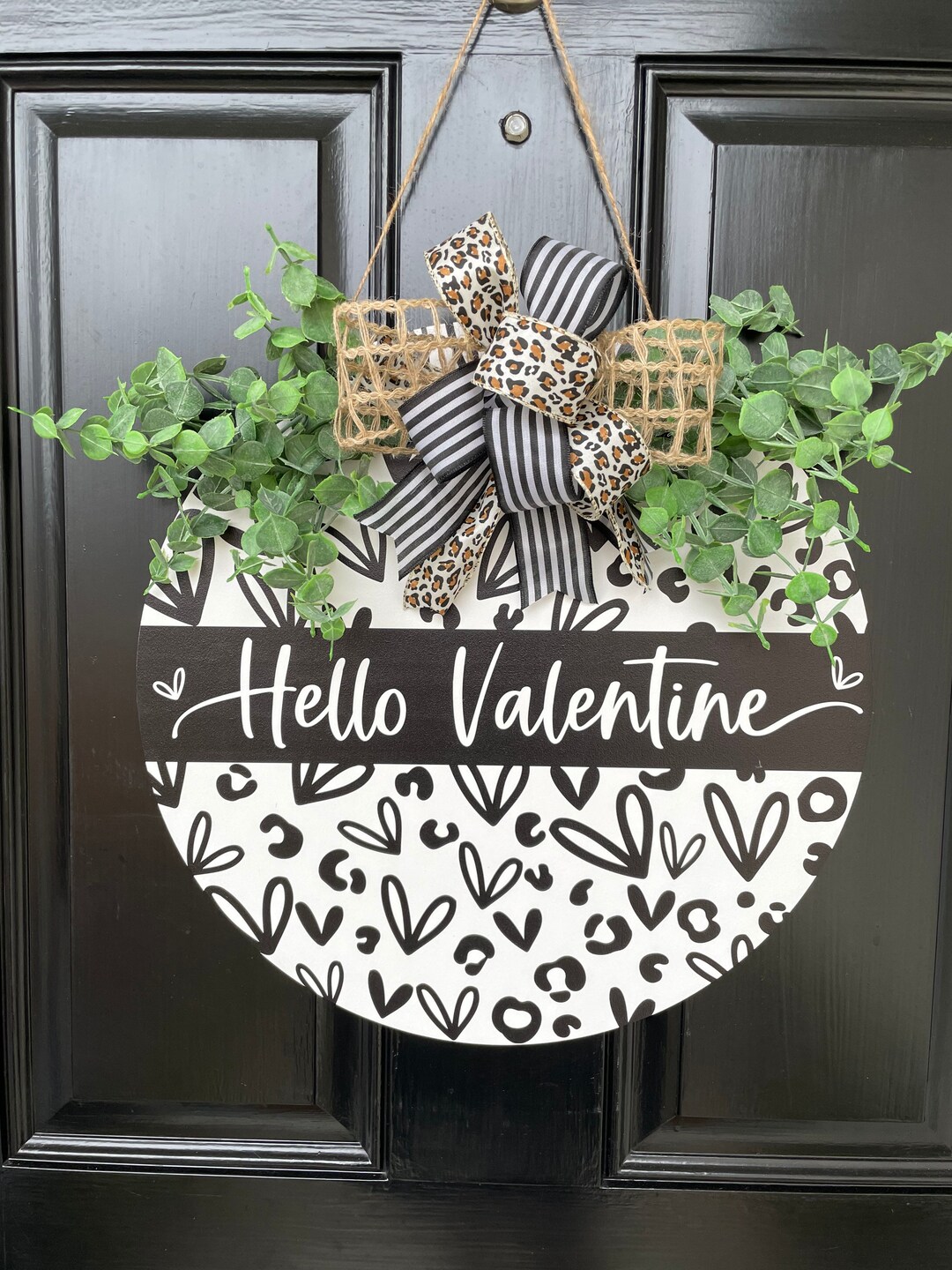 Valentines Door Hanger Happy Valentines Day Door Hanger Wooden ...