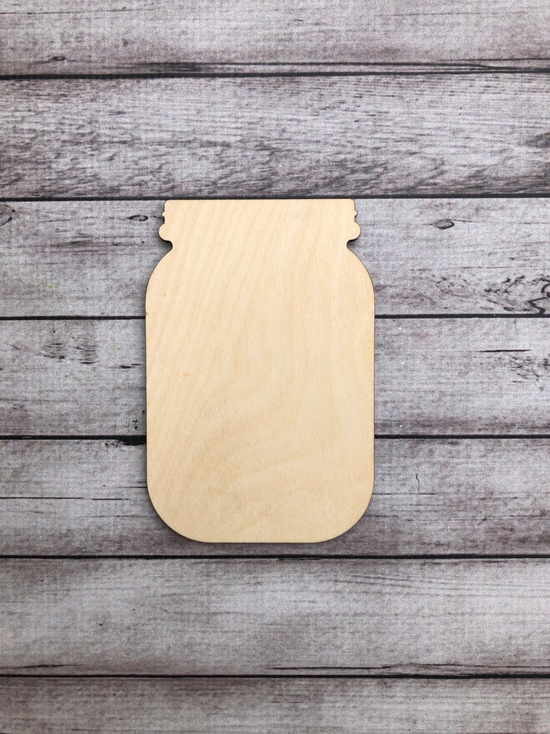 Mason Jar Blank Blank Wooden Blank Unfinished DIY | Etsy