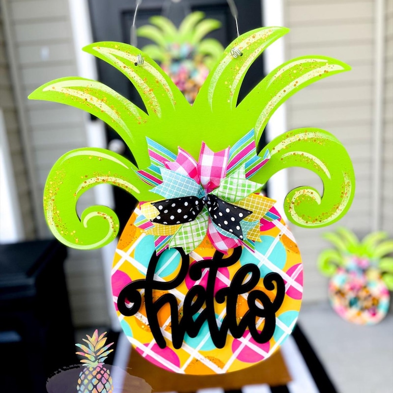 Pineapple Door Decor - Etsy
