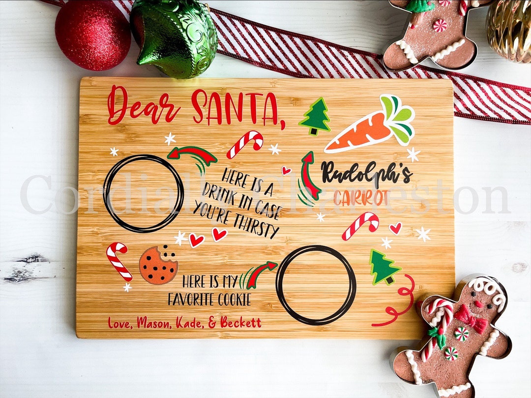 Santa Cookie Board | Santa Cookie | Christmas Eve Tray | Cookie Board ...