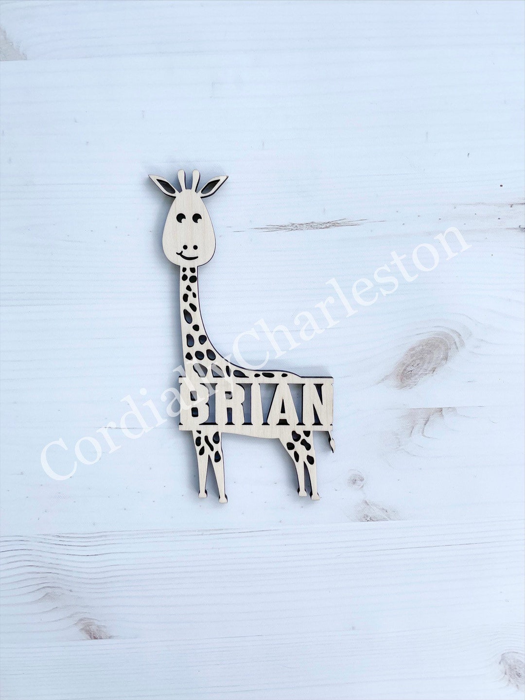 Giraffe Wooden Name Sign: Safari Nursery Decor - Etsy