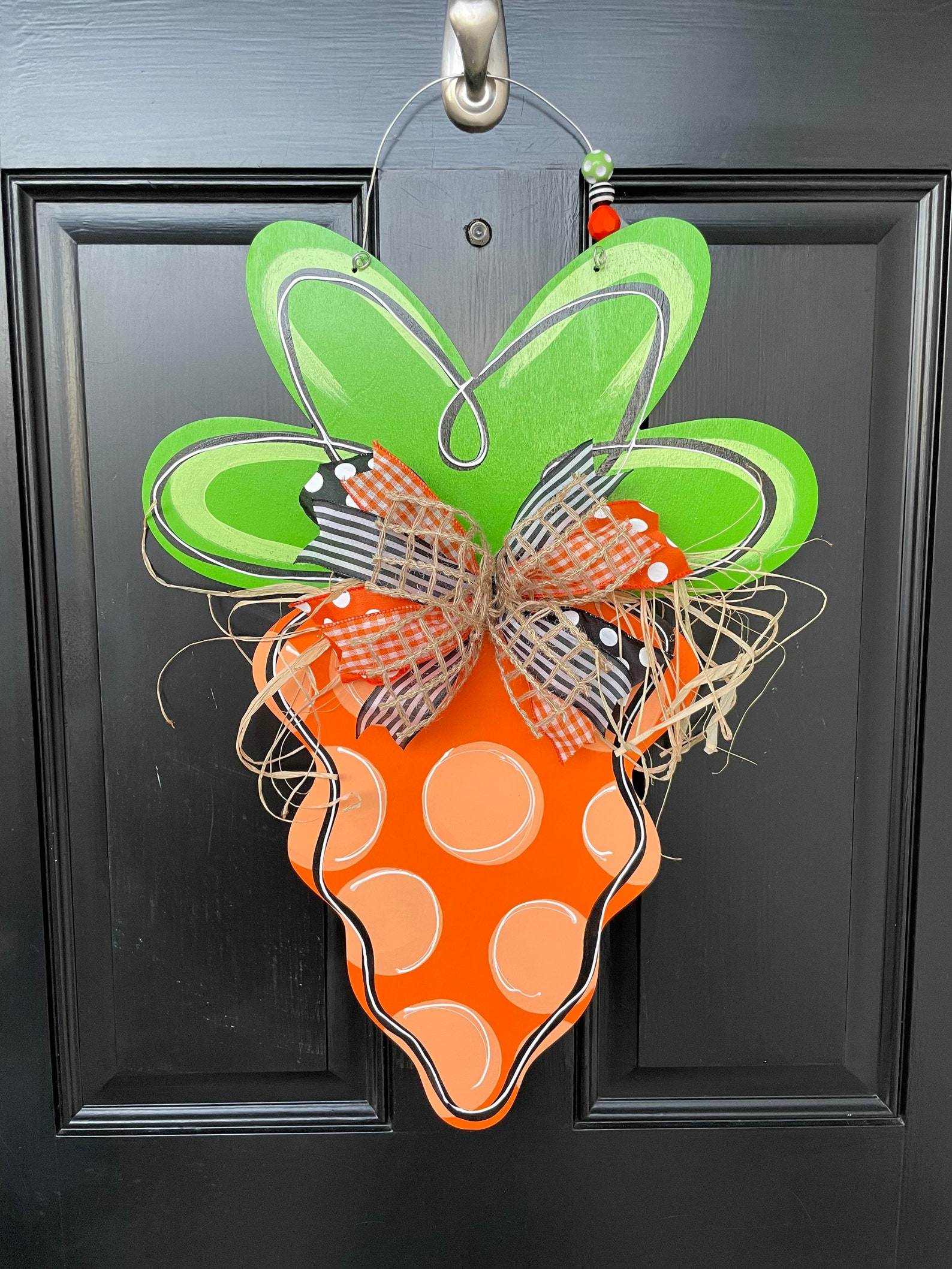 Hand Painted Carrot Door Hanger: Spring Easter Decor - Etsy