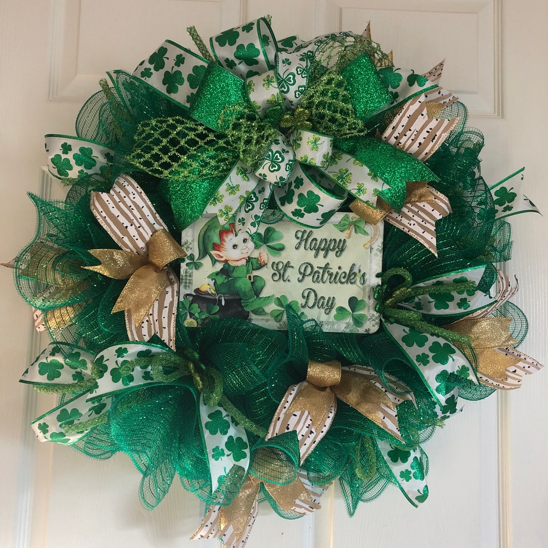 St Patricks Day Wreath Irish Blessing Decor Home Decor - Etsy