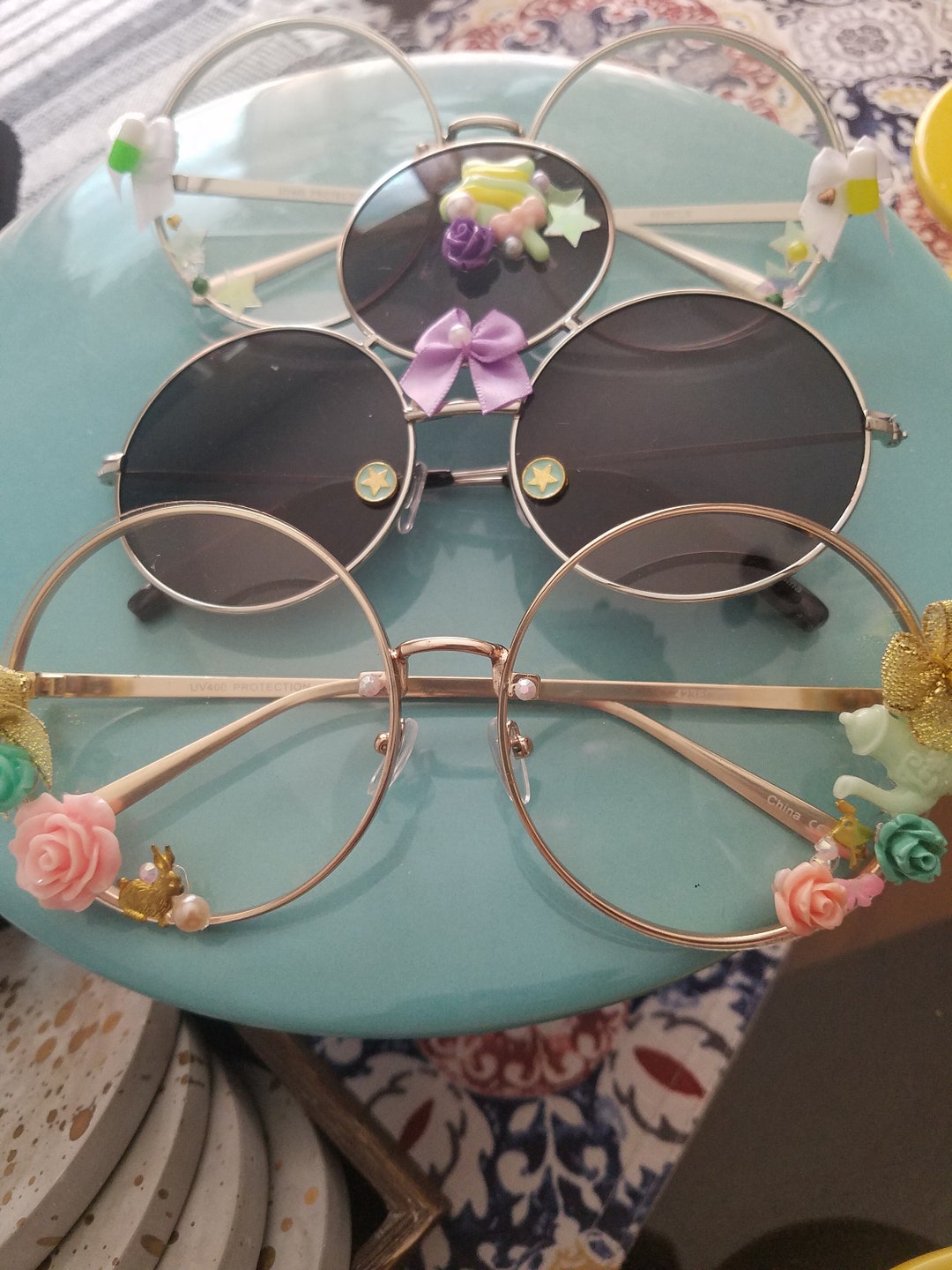 Customized Combo Oversized Blerd Round Pastel Decora Afro Kei ...