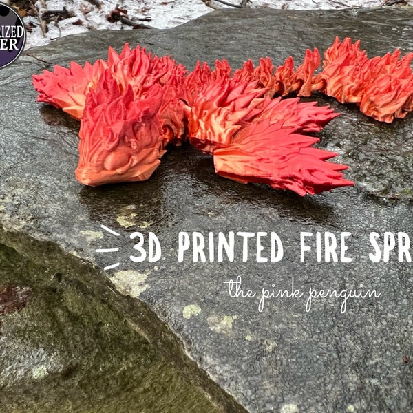 3d Printed Dragon Fire Sprite - Etsy