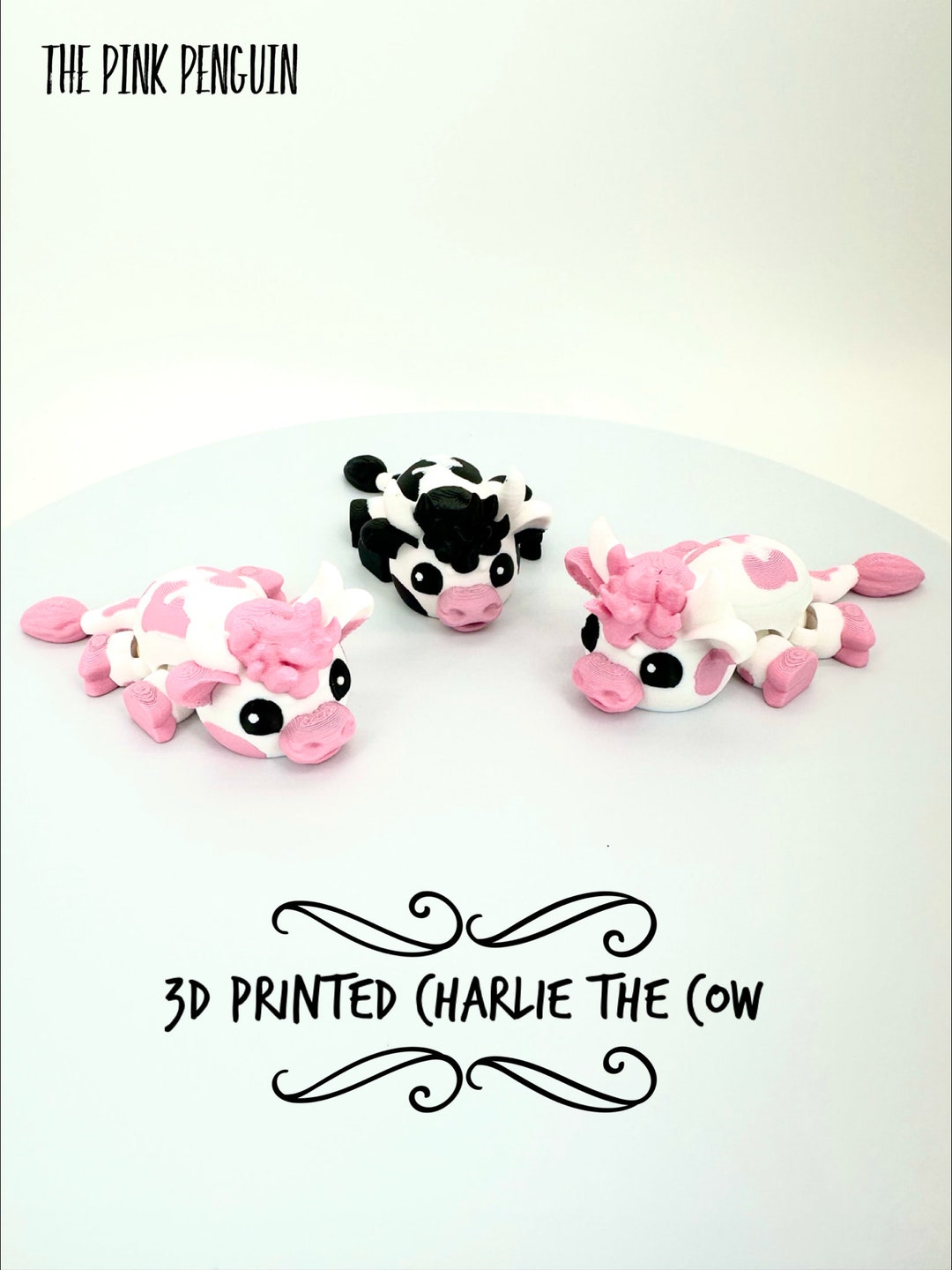 3D Printed Cow/flexible 3d Prints/fun Fidget/unique Gift for Kids/ Farm ...