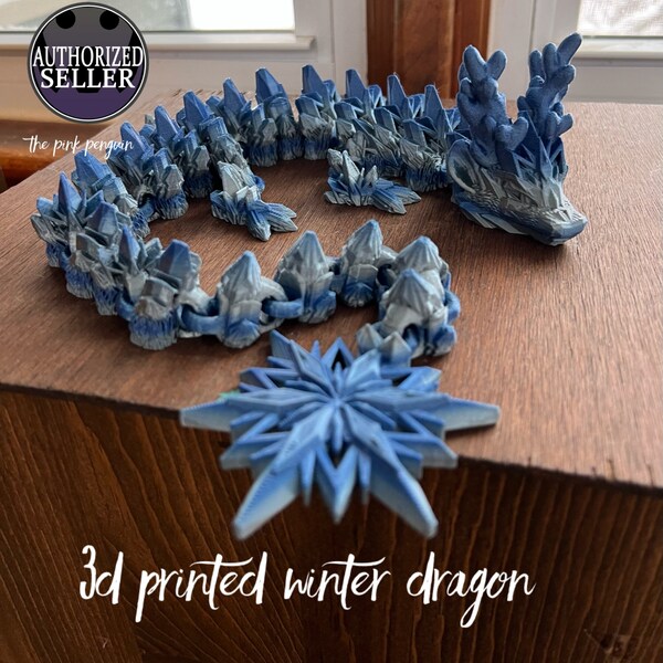 3d Printed Snowflake Dragon - Etsy