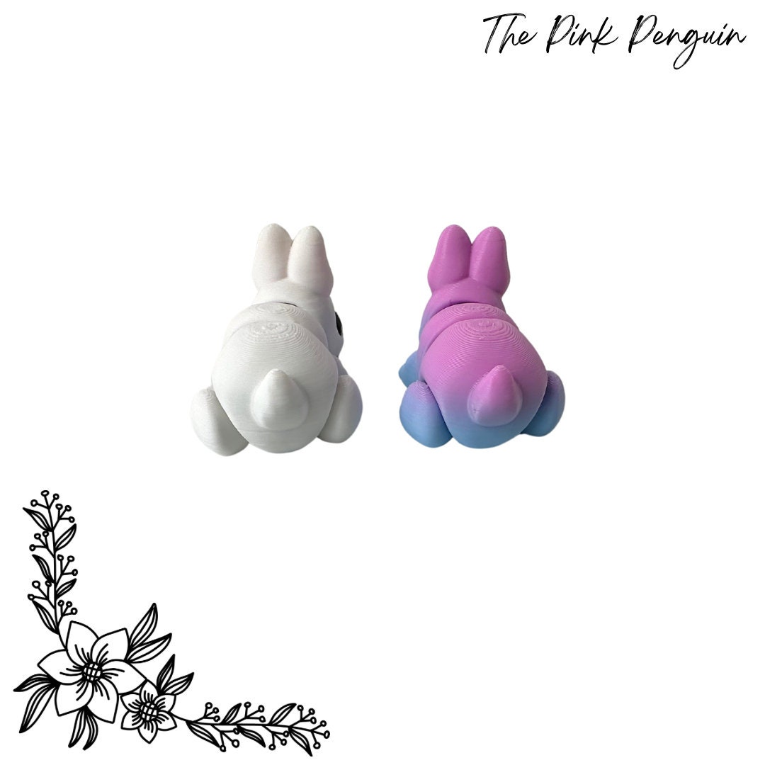 3D Printed Bunny Flexi/flexible 3d Prints/fun Fidget/unique Easter ...