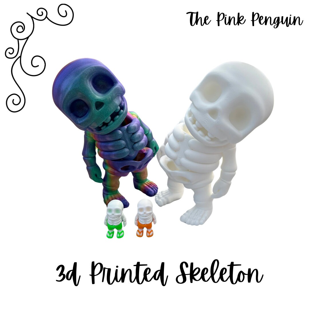 3D Printed Skelton /flexible 3d Prints/fun Fidget/unique Gift for Kids ...