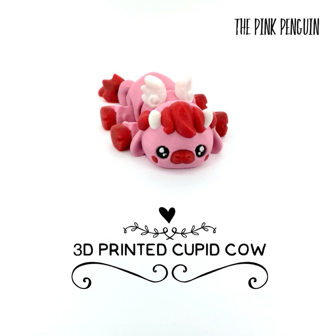 3D Printed Cow/flexible 3d Prints/fun Fidget/unique Gift for Kids/ Farm ...