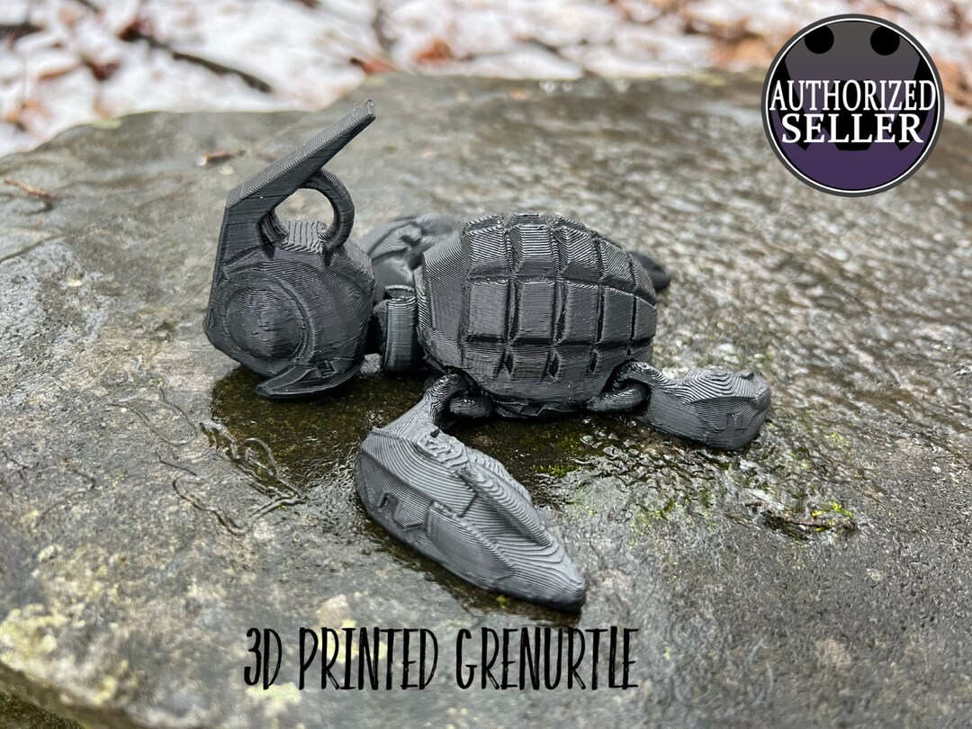3D Printed Grenurtle/3d Printed Turtle/ Articulating /funny 3D Prints ...
