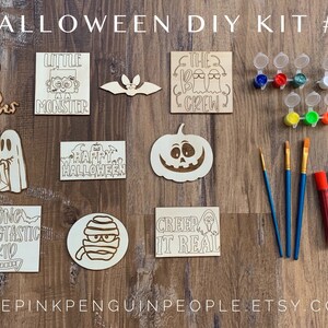 Halloween DIY Paint Kit #2 /kids Craft/laser Cut - Etsy