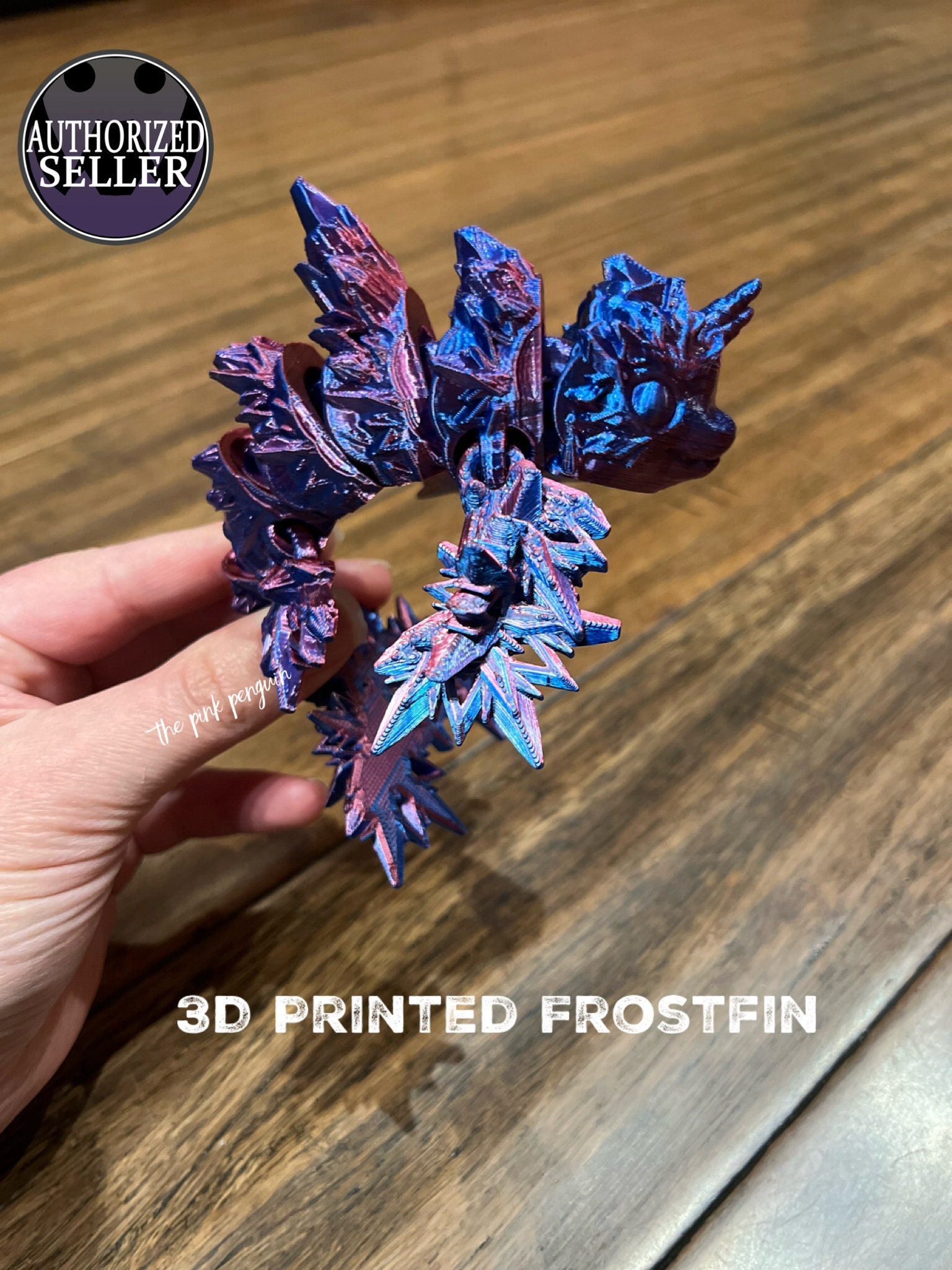 3D Printed Frostfin/ 3D Printed Toy/ Articulating 3d Prints/rainbow 3D ...