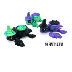 3D Printed Witchy Turtle Sensory Fidget Toy/ Cute Spooky Witch ...