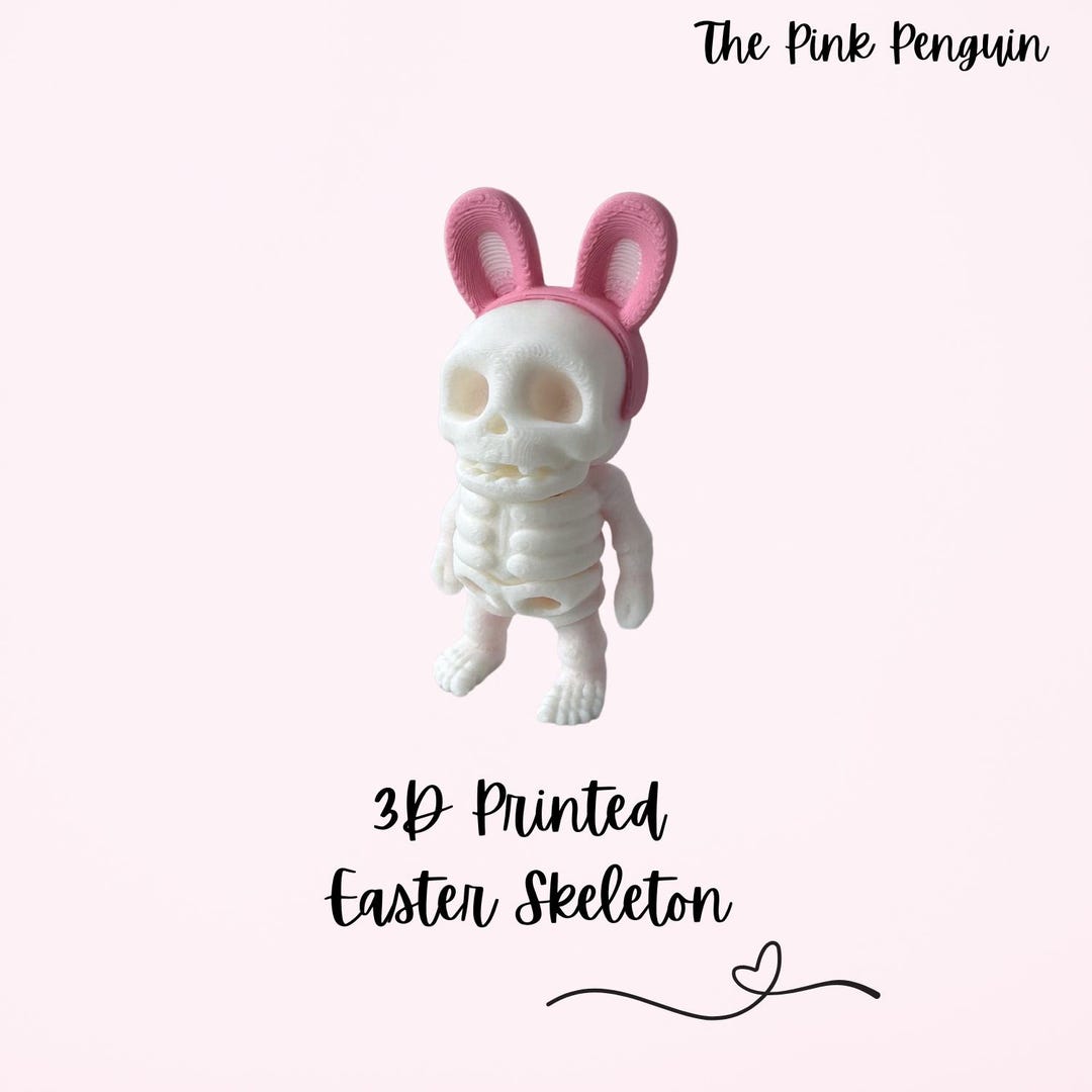 3D Printed Easter Skeleton,flexible 3D Model,unique Gift for Her ...