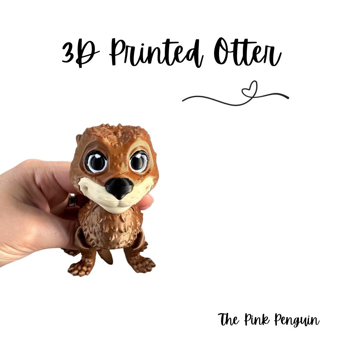 3D Printed Otter/ Cute Otter/ 3D Printed Animal/ 3D Printed Toys ...