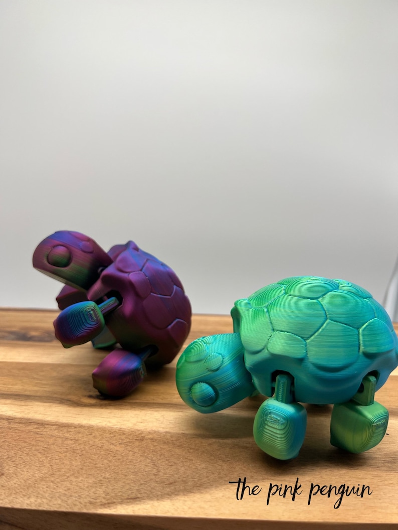 Cute 3D Printed Moveable Turtle Flexi Fidget Toy/kawaii/3d Printed Toy ...