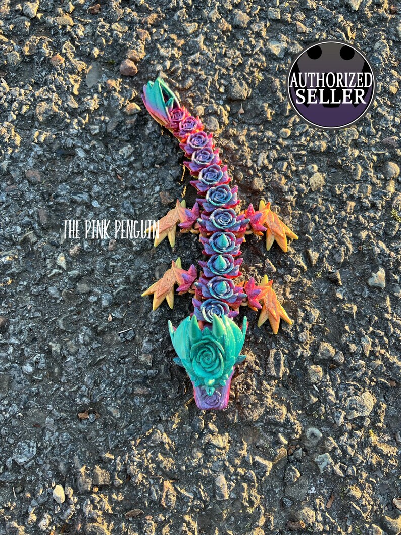3D Printed Baby Rose Dragon/ Baby Dragon/ Articulating - Etsy