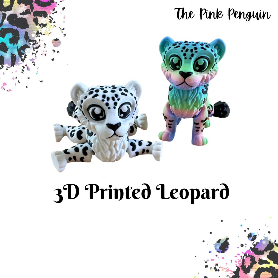 3D Printed Leopard /flexible 3d Prints/fun Fidget/unique Gift for Kids ...
