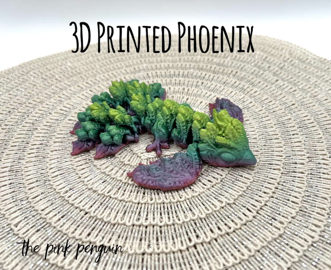 3D Printed Phoenix /phoenix 3d Model/articulated 3d Print/rainbow 3d ...